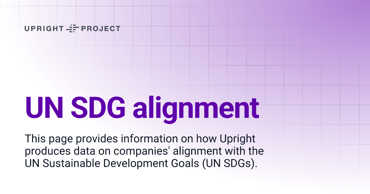 UN SDG alignment | Upright Knowledge Base