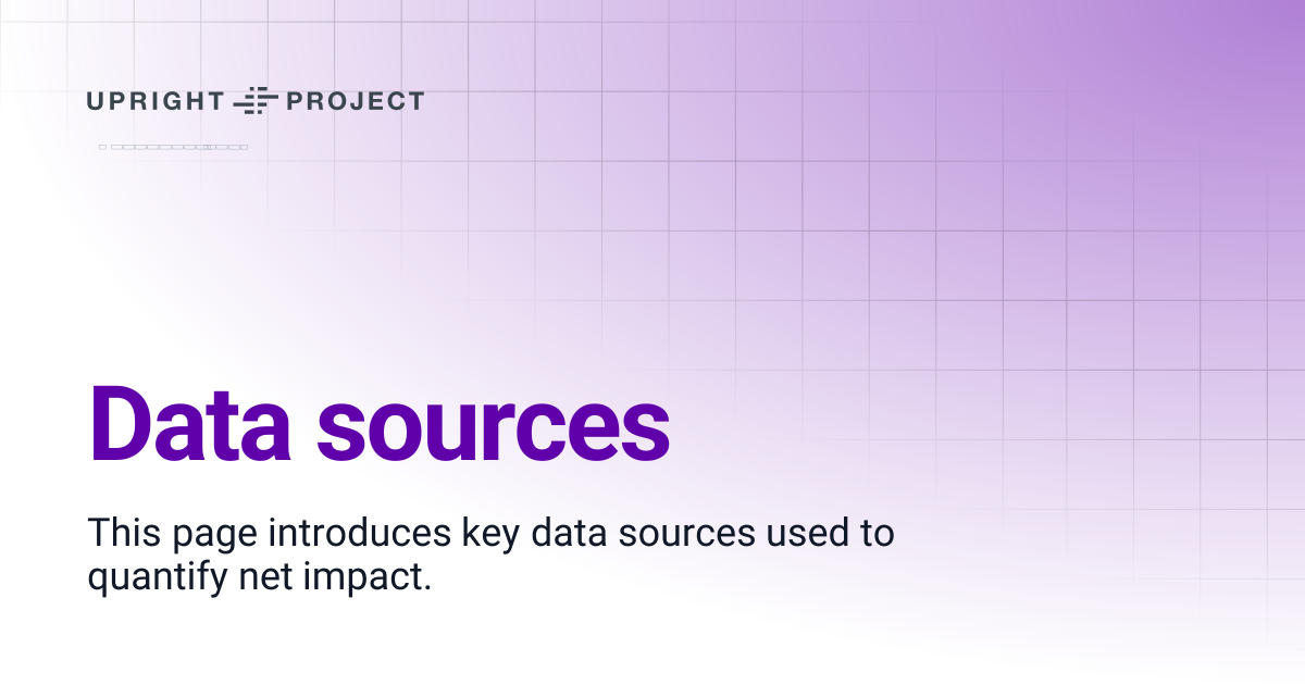 Data sources | Upright Knowledge Base