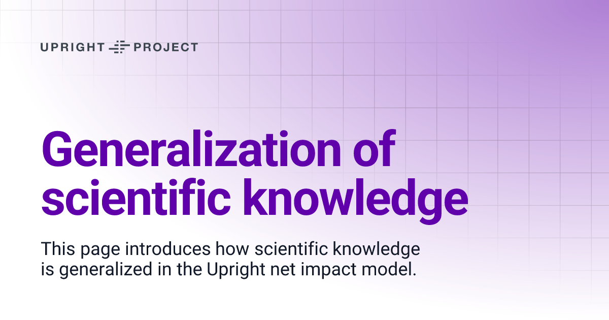 Generalization of scientific knowledge | Upright Knowledge Base