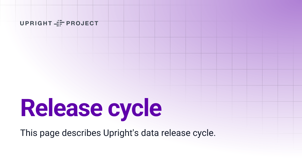 Release cycle | Upright Knowledge Base