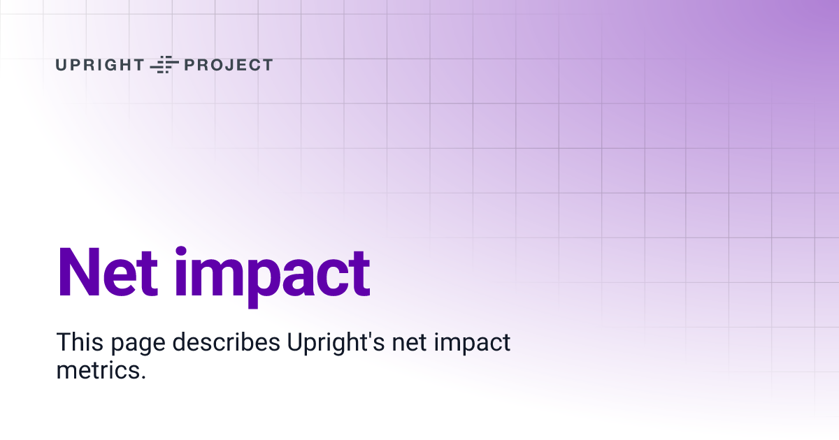 Net impact | Upright Knowledge Base